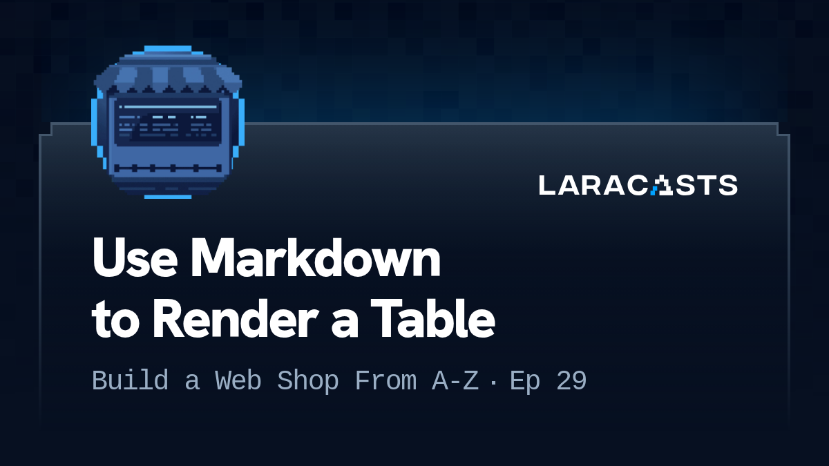 Use Markdown to Render a Table