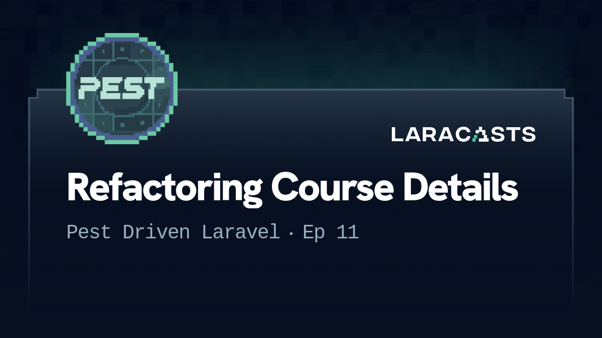 Refactoring Course Details