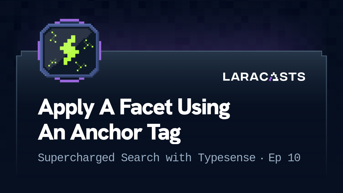 Apply A Facet Using An Anchor Tag